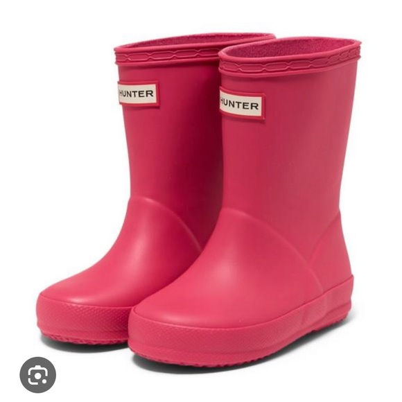 Hunter | Shoes | Hunter Original First Class Pink Girls Rain Boots 1 ...
